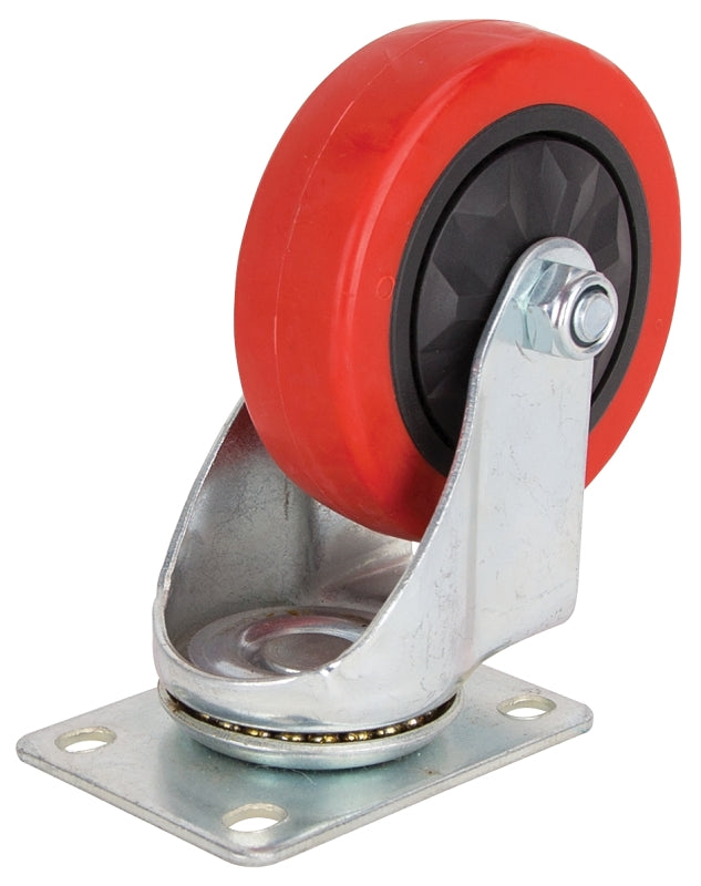 ProSource JC-384-G Swivel Caster, 4 in Dia Wheel, 30 mm W Wheel, PU Wh ...