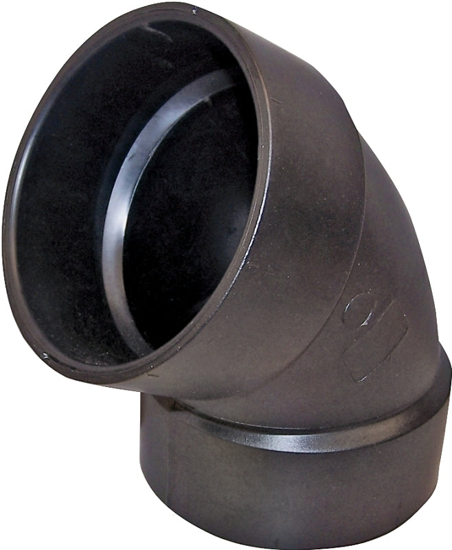Canplas 102603LBC Pipe Elbow, 3 in, Hub, 60 deg Angle, ABS, Black ...