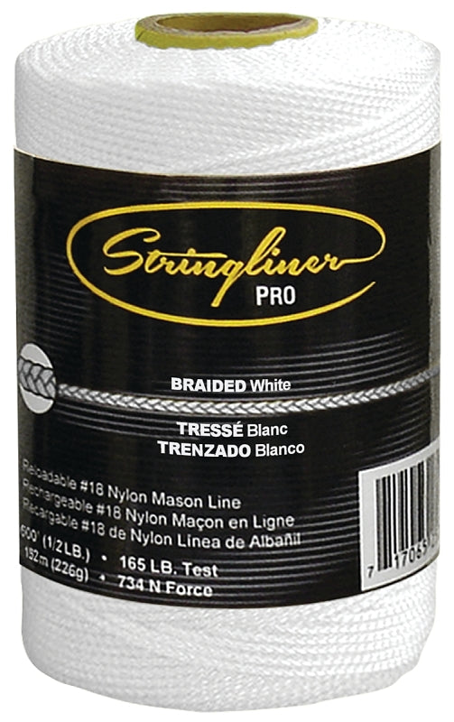 Stringliner Pro Series 35453 Construction Line, #18 Dia, 500 ft L, 165 ...