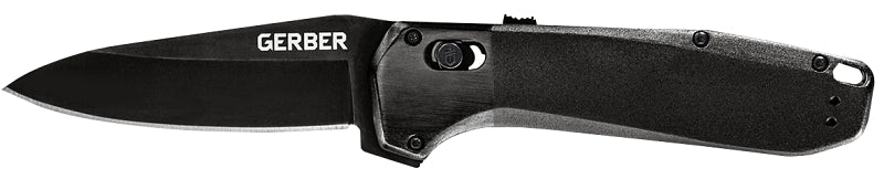 Gerber Highbrow Series 31-003674 Folding Knife, 3-1/2 in L Blade, Stee ...