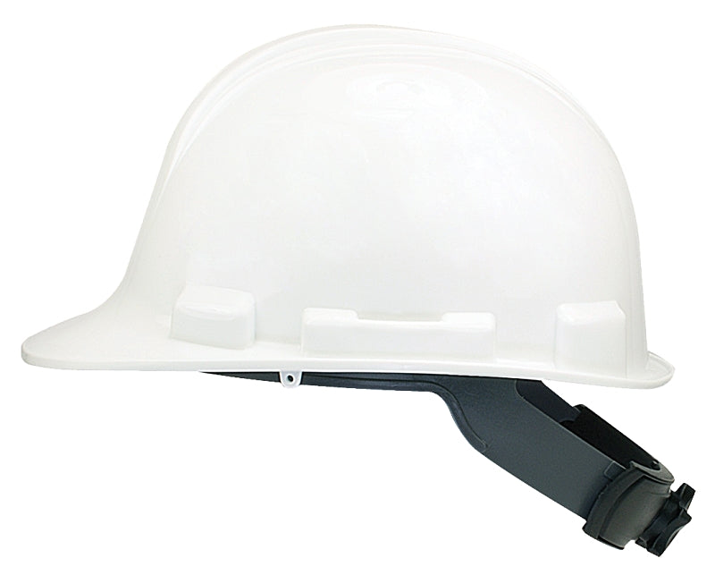 Safety Works SWX00346 Hard Hat, White, 4-Point Textile Suspension, HDP ...