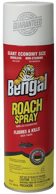 Bengal 96837 Roach Spray, Liquid, Spray Application, 16 oz Aerosol Can ...