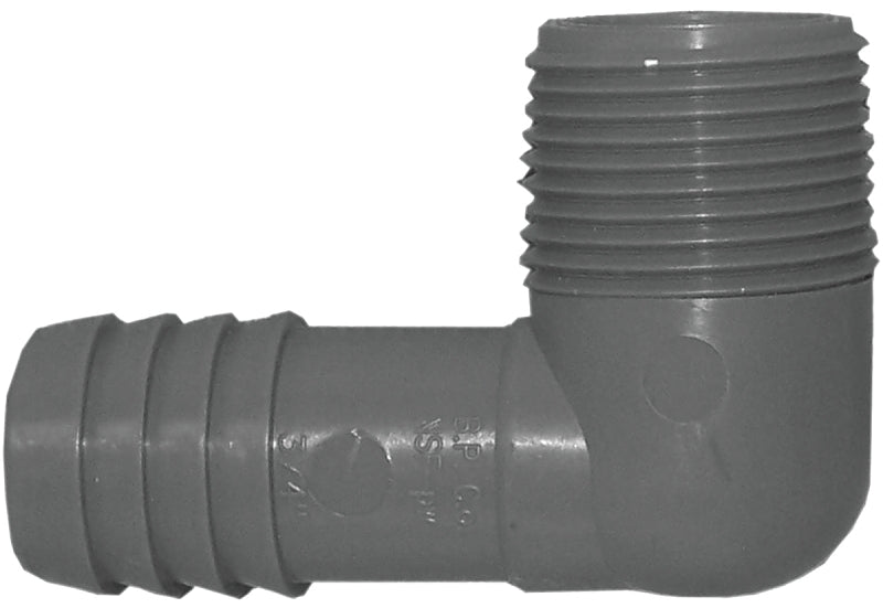 Boshart UPPME-07 Combination Pipe Elbow, 3/4 in, MPT x Insert, 90 deg ...
