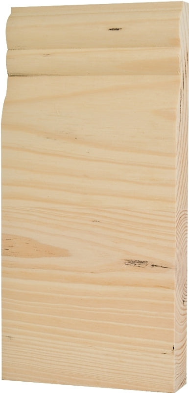 Waddell BTBC35 Trim Block Moulding, 8 in L, 3-3/4 in W, 1 in Thick, Pi ...
