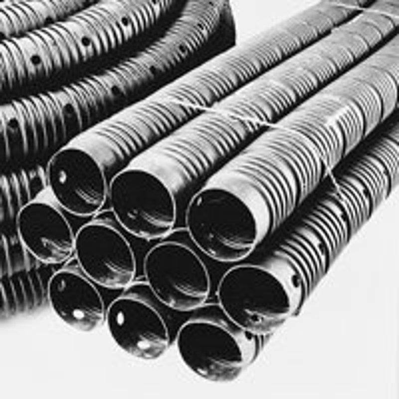 ADS 04020010H Pipe Tubing, Perforated, Single-Wall, HDPE, 10 ft L ...
