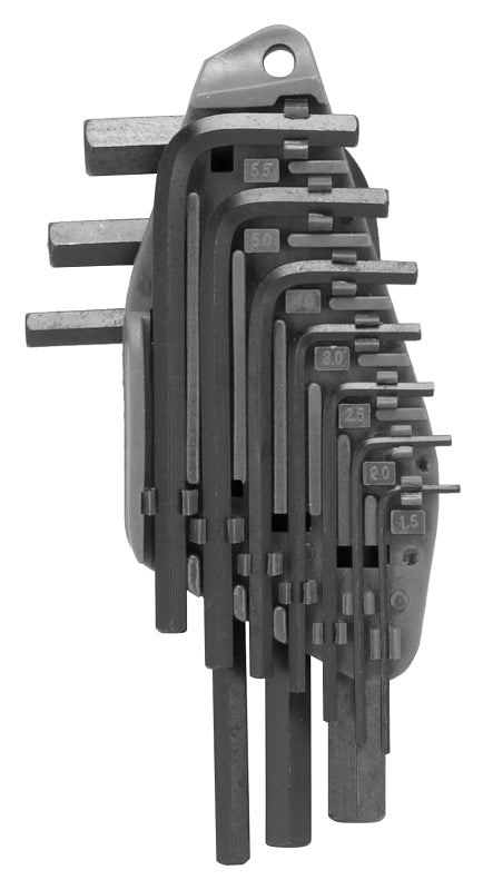 Vulcan TW-050-03 Hex Key Set, 10-Piece, Chrome Vanadium Steel, Black ...