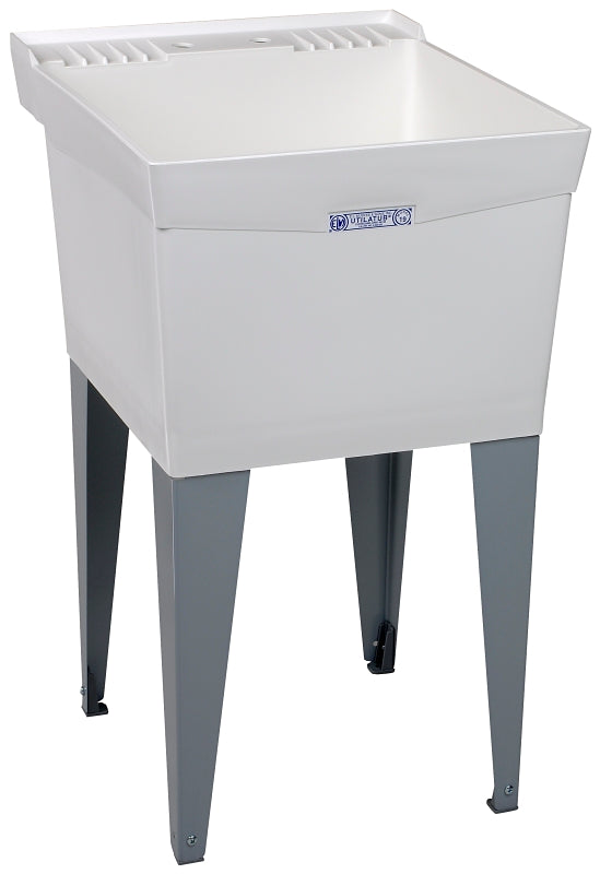 ELM UTILATUB Series 19F Laundry Tub, 18 gal Capacity, 2-Deck Hole, 24 ...