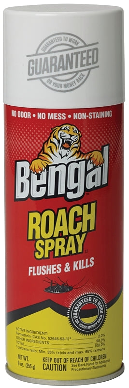 Bengal 92465 Roach Spray, Liquid, Spray Application, 9 oz Aerosol Can ...