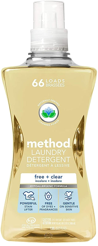 method 1126 Laundry Detergent, 53.5 oz Bottle, Liquid, Pleasant – Shell ...