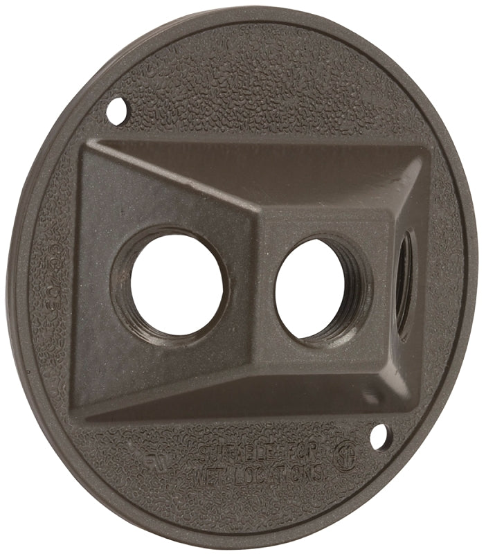 Hubbell 5197-2 Cover, Cluster, Lampholder, 4-1/8 in Dia, 4-1/8 in W, R ...