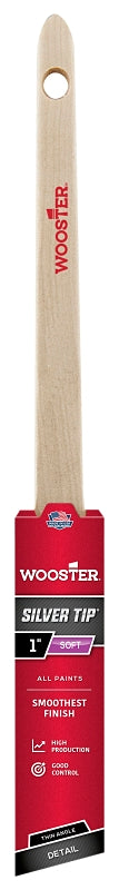 Wooster 5224-1 Paint Brush, Silver/White, Birchwood Handle, 1 in W, 2 ...