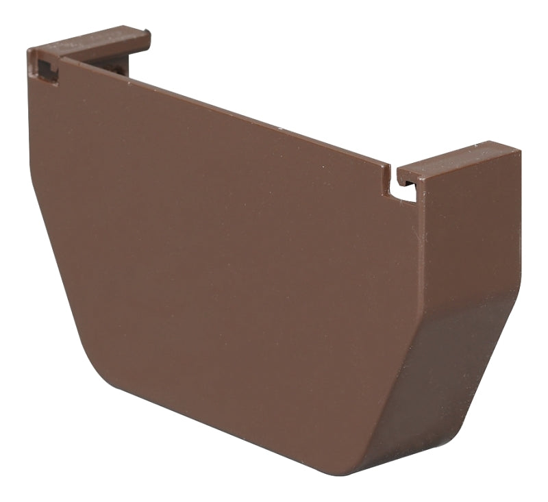 Amerimax T1511 Gutter End Cap, 5 in L, Vinyl, Brown – Shell Lumber and ...
