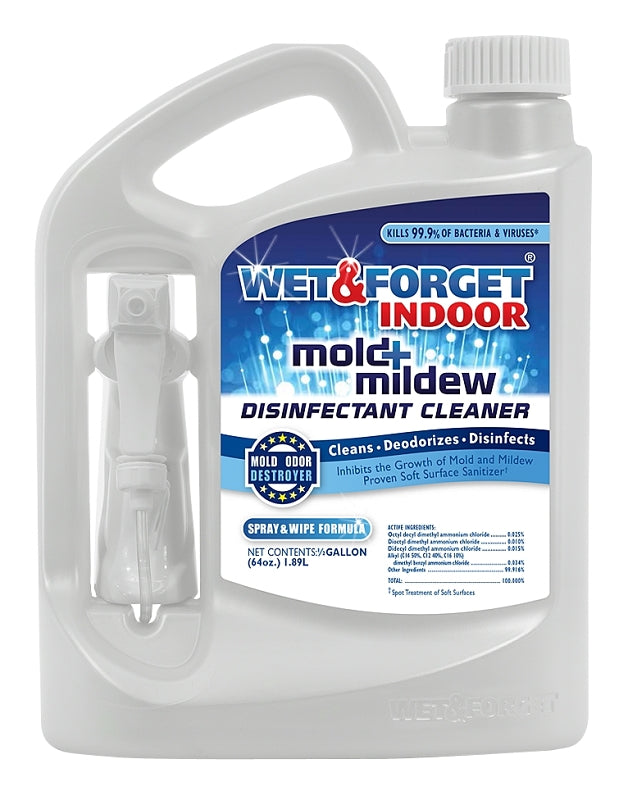 Wet & Forget 802064 Mold and Mildew Disinfectant Cleaner, 64 oz, Liqui ...