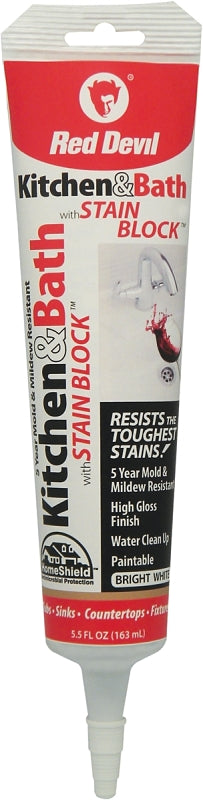 Red Devil DuraGuard 0755 Sealant, White, -20 to 180 deg F, 5.5 oz Sque ...