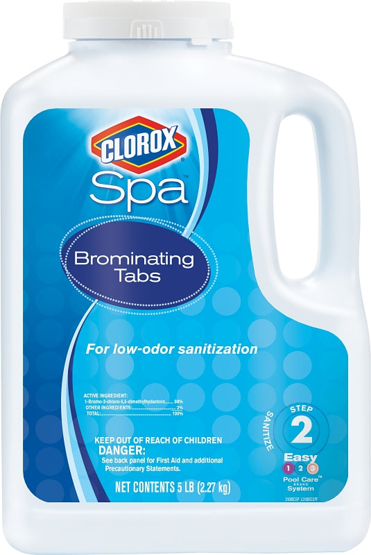 Clorox Spa 21005CSP Brominating Tablet, 5 lb, Tablet, Faint Halogen, W ...