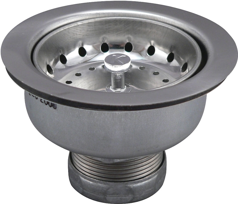 Keeney 1435SS Basket Strainer with Locking Shell, 4-3/8 in Dia, Stainl ...