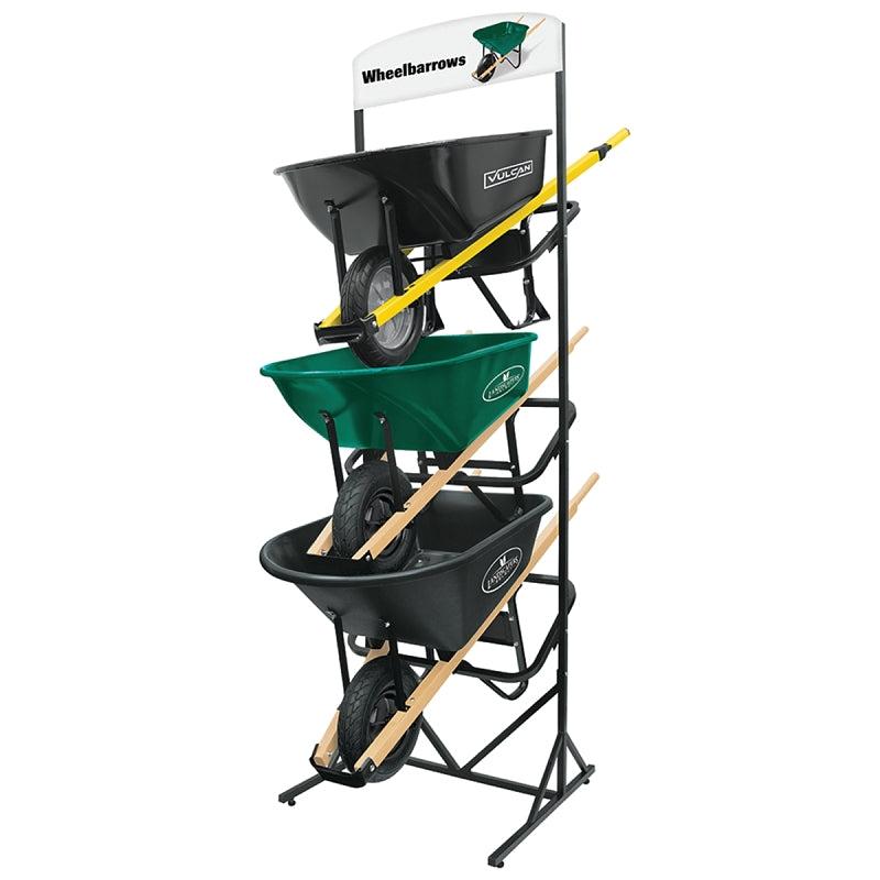Vulcan 55432 Wheelbarrow Displayer with Sign, 32 in W, 98 in H, 30 in ...