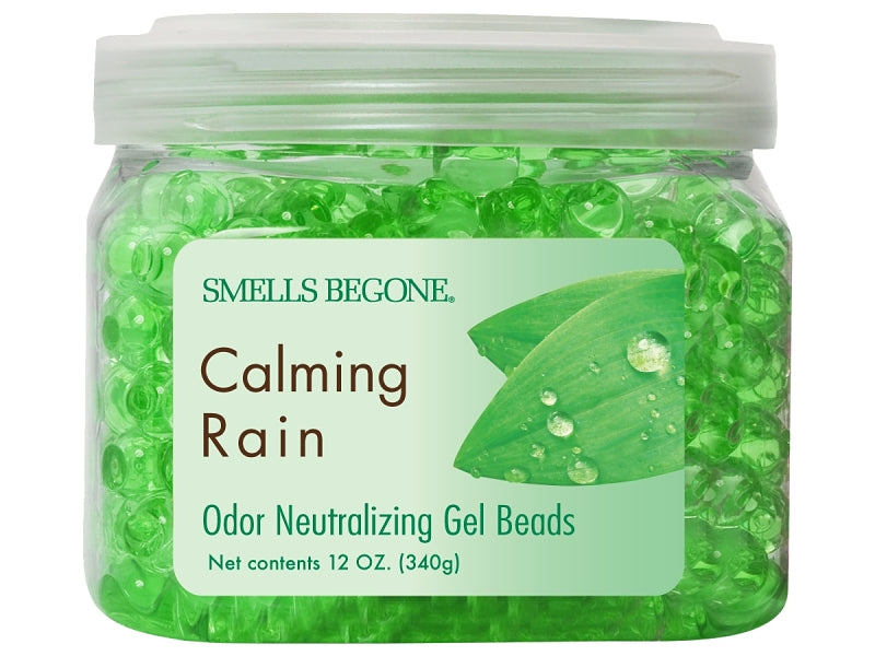 Smells Begone 52512 Odor Neutralizing Gel, 12 oz, Jar, Calming Rain, 4 ...