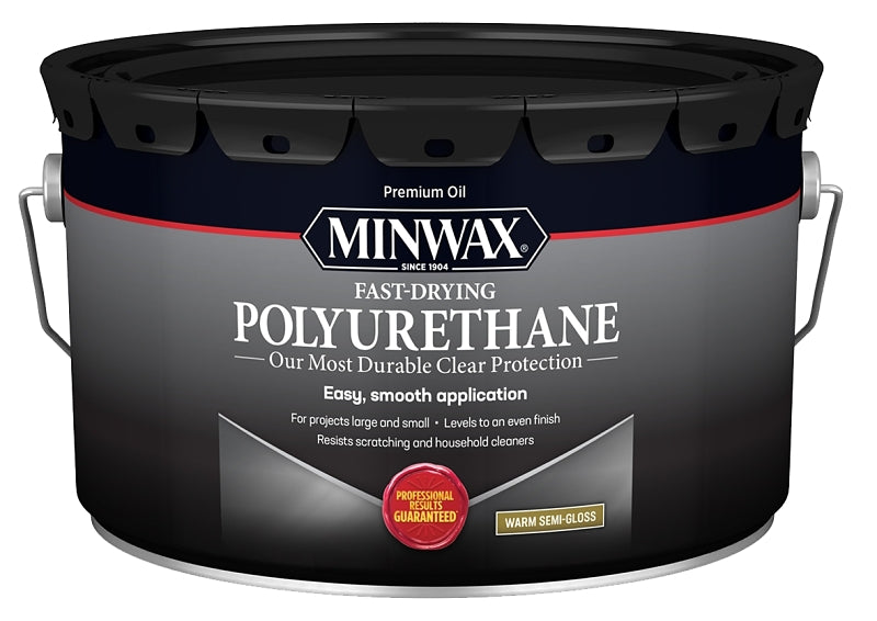 Minwax 71059000 Polyurethane, Semi-Gloss, Liquid, Clear, 2.5 gal, Can ...