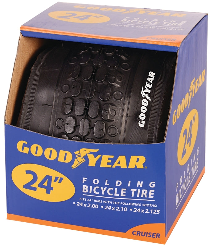 Kent 91058 Cruiser Tire, 24 x 2 in Dimensions, Folding, Black, For: 24 ...
