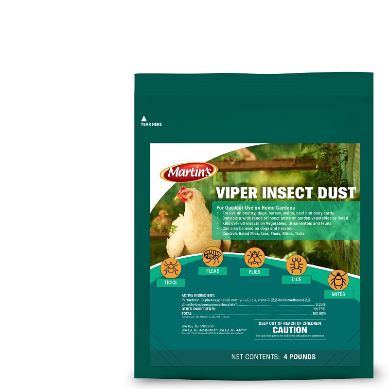 Martin's 82104017 Viper Insecticide Dust, Fine Powder, Home and Garden ...