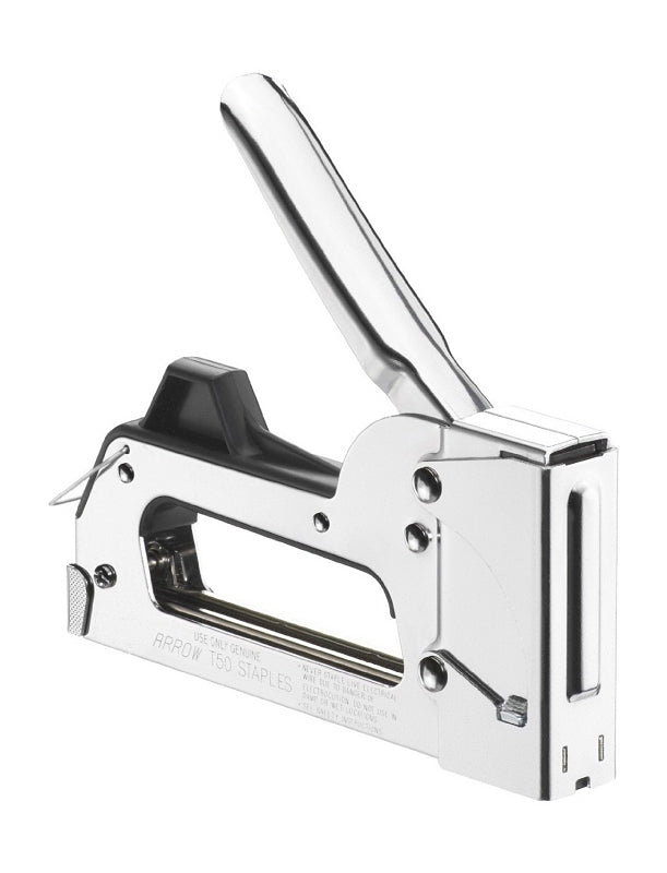 Arrow T55C Staple Gun Tacker, 1/4 to 9/16 in L Leg, Steel Staple, Silv ...