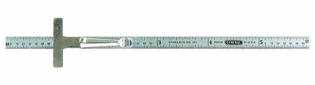 General 301/1 Precision Measuring Ruler, SAE Graduation, Stainless Ste ...