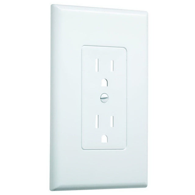 Hubbell 2500W Wallplate, 4-3/4 in L, 2.93 in W, 1-Gang, Plastic, White ...