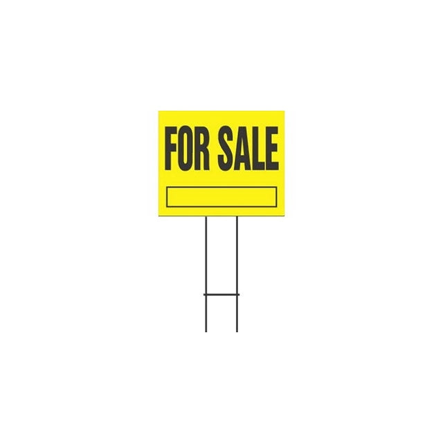 Hy-Ko YFS-10 Lawn Sign, For Sale, Black Legend, Yellow Background, Pla ...