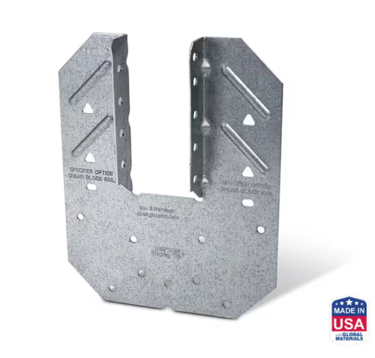 Simpson Strong-Tie H10A 18-Gauge Galvanized Hurricane Tie - U-Shaped R ...
