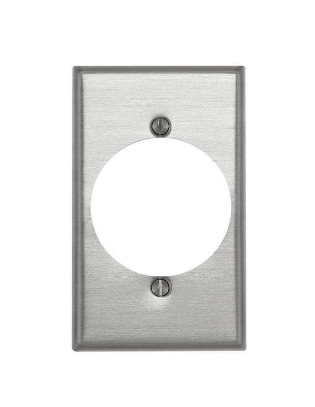 Leviton 83028 Wallplate, 4-1/2 in L, 2-3/4 in W, 1-Gang, Aluminum, Sil ...