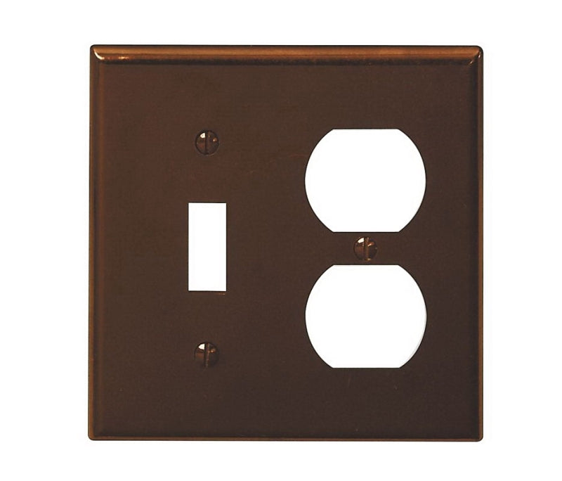 Leviton 85005 Combination Wallplate, 4-1/2 in L, 4-9/16 in W, 2 -Gang ...