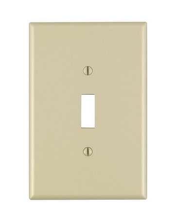 Leviton 86101 Wallplate, Oversized, 3-1/2 in L, 5-1/4 in W, 1-Gang, Th ...