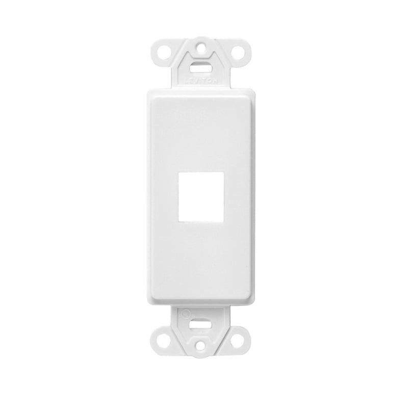 Leviton 41641-00W Wallplate Insert, 2-39/64 in L, 1.29 in W, 1 -Gang ...
