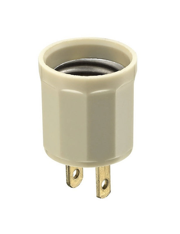 Leviton 006-00061-00I Lamp Holder Adapter, 660 W, Phenolic, Ivory ...