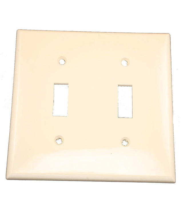 Leviton 011-80709-00T Wallplate, 4-1/2 in L, 2-3/4 in W, 2 -Gang, Nylo ...