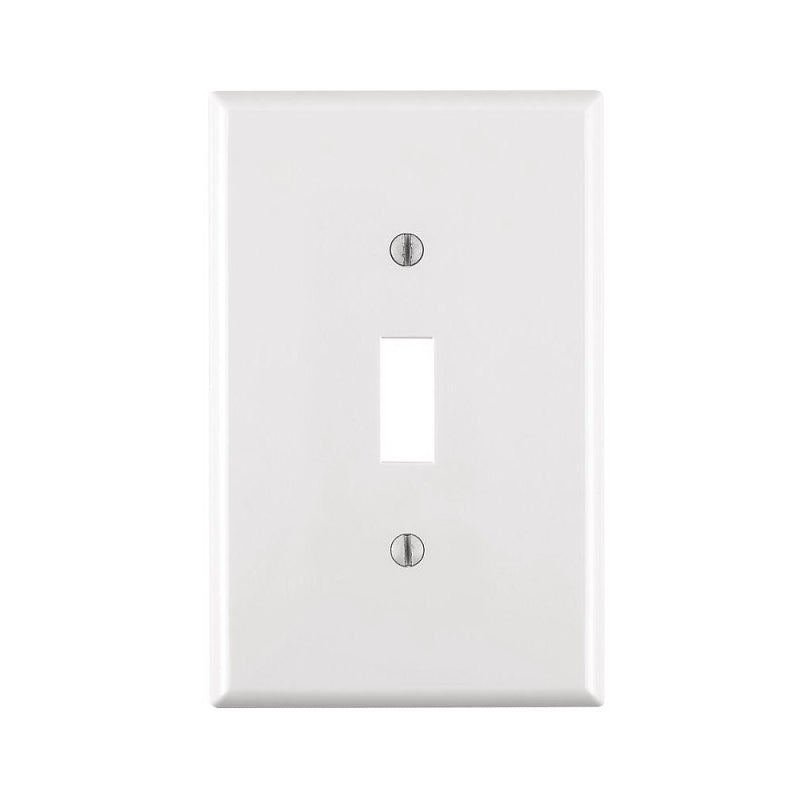 Leviton PJ1-W Wallplate, 4-7/8 in L, 3-1/8 in W, 1 -Gang, Nylon, White ...