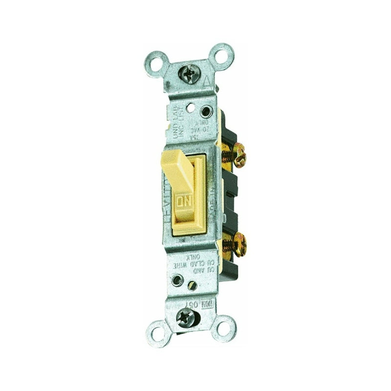 Leviton 1451-2I Series Switch, Ivory, 15 A, 120 V, Push-In Terminal, W ...