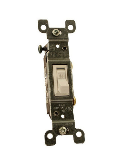 Leviton 228-01451-02W Toggle Switch, 15 A, 120 V, Push-In, Side Termin ...