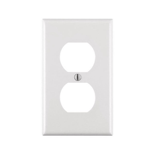 Leviton M24-88003-WMP Receptacle Wallplate, 4-1/2 in L, 2-3/4 in W, 1 ...