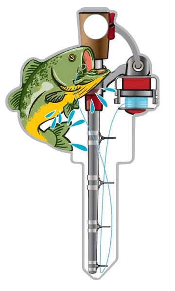 Lucky Line Key Shapes Series B117K Key Blank, Fishing Pole, Brass, Ena ...