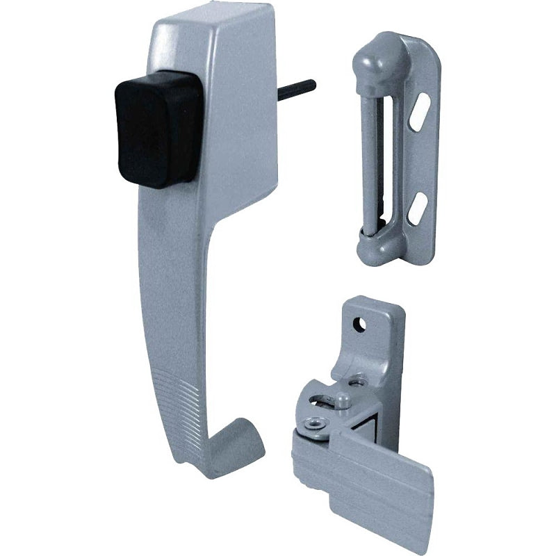 Prime-Line K 5070 Pushbutton Latch, Gray, 1-3/4 in Hole Spacing, Zinc ...