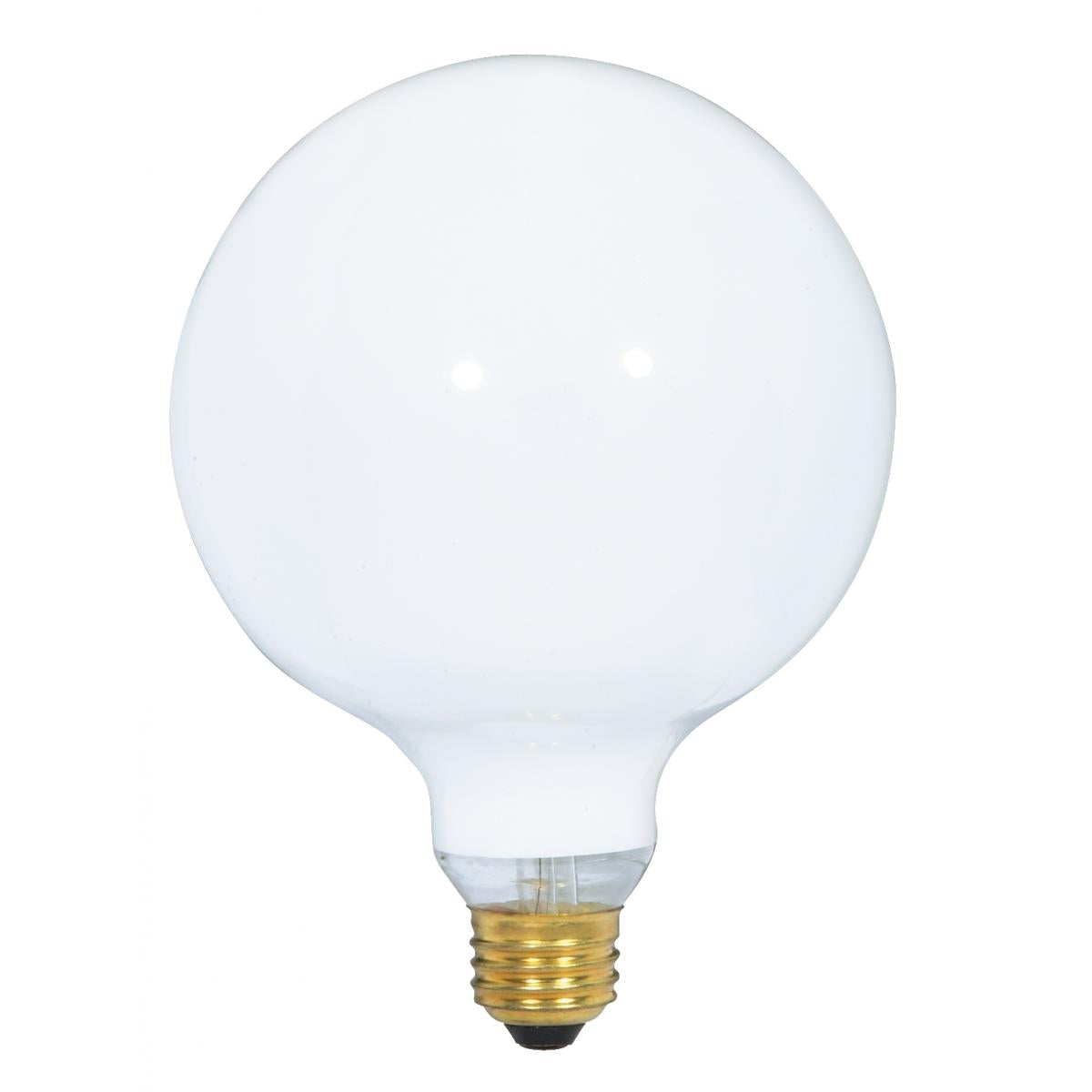 Satco - 40 Watt G40 Incandescent; Gloss White; 4000 Average rated hour ...