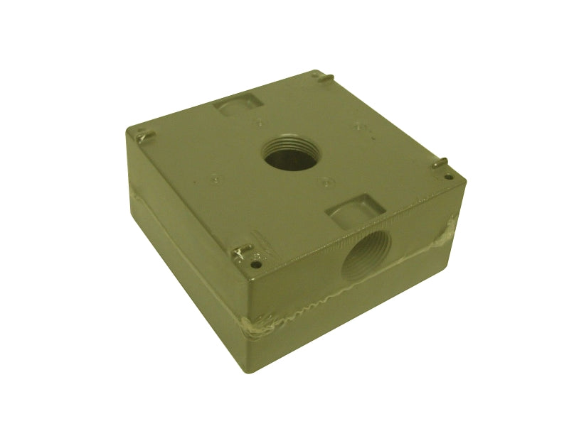 Teddico/Bwf TGB-75V Outlet Box, 2-Gang, 3-Knockout, 3-3/4 in, Metal, G ...