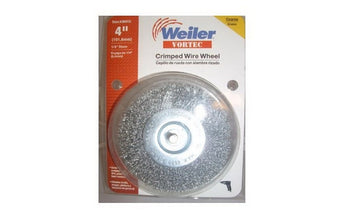 Weiler 36415 Wire Wheel Brush, 4 in Dia, 1/4 in Arbor/Shank – Shell ...