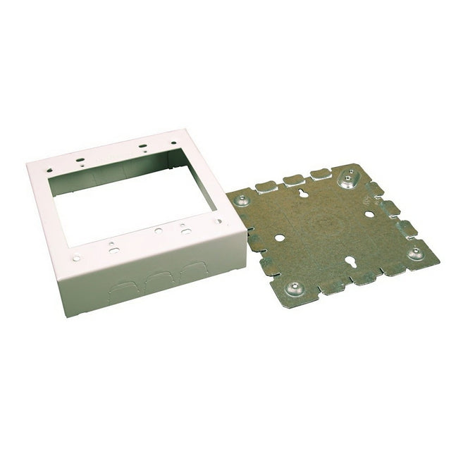 Wiremold 700 BW32 Outlet Box, 2 -Gang, Metal, White, Wall Mounting ...
