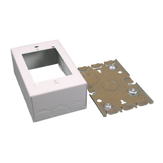 Wiremold 700 BW35 Outlet Box, Stamped Steel, White, Wall Mounting ...