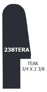 2-3/8 In. Bunk Rail Teak – Shell Lumber and Hardware